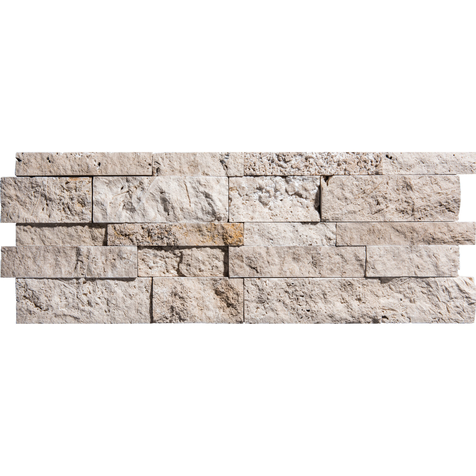 7×20 Rustic Split Face Travertine Wall Panel – CERAMISTONE